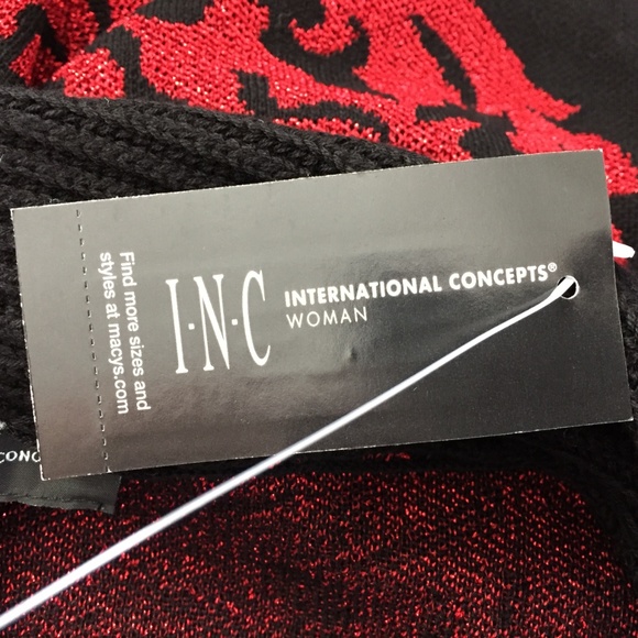 INC International Concepts | Sweaters | Nwt Inc Red Metallic Off ...